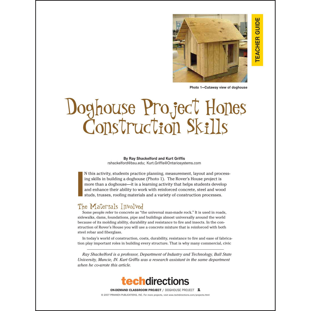 Doghouse Project Hones Construction Skills Classroom Project pdf – Tech ...