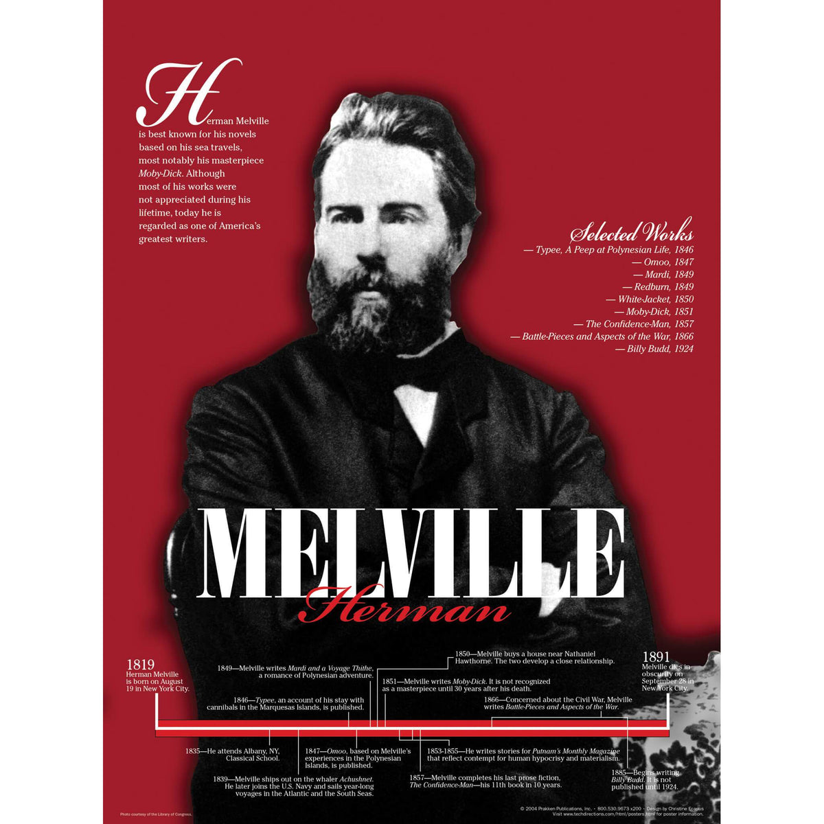 Herman Melville Poster – Tech Directions Books & Media