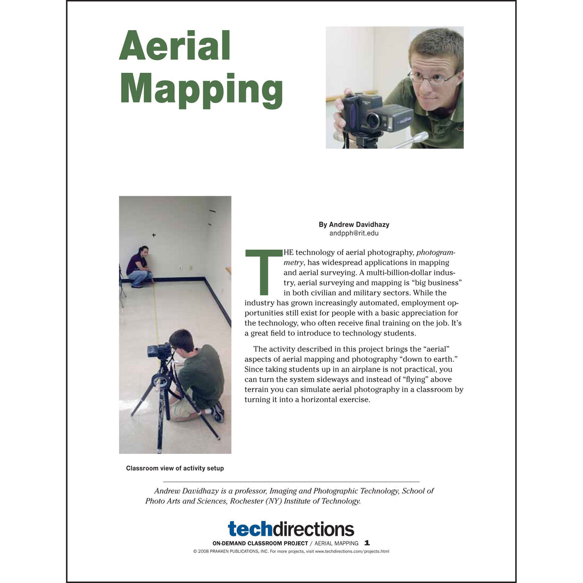 Aerial Mapping Classroom Project pdf – Tech Directions Books & Media