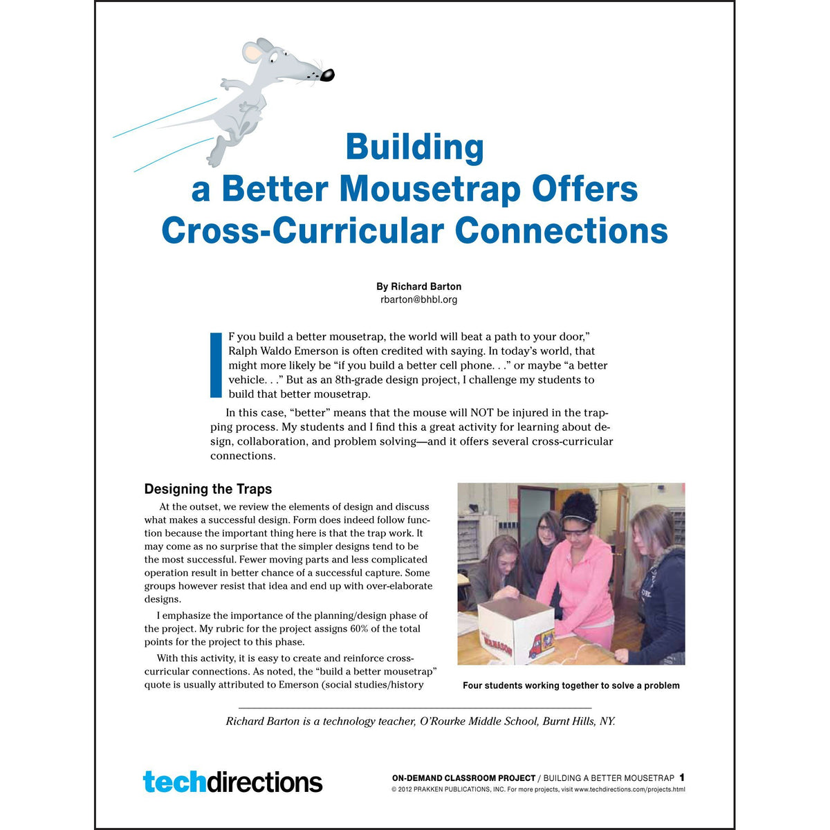 Building a Better Mousetrap Offers Cross-Curricular Connections Classr ...