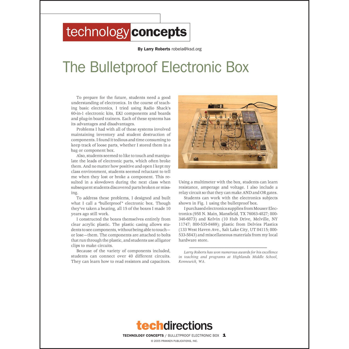 Bulletproof Electronic Box pdf – Tech Directions Books & Media