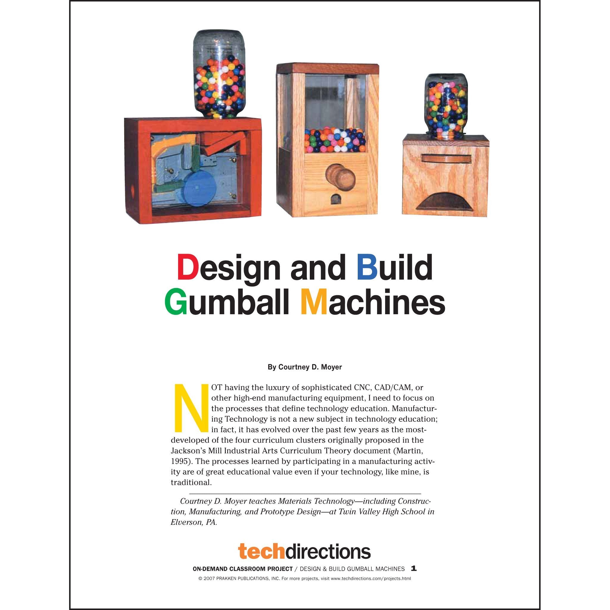Design and Build Gumball Machines Classroom Project pdf – Tech ...