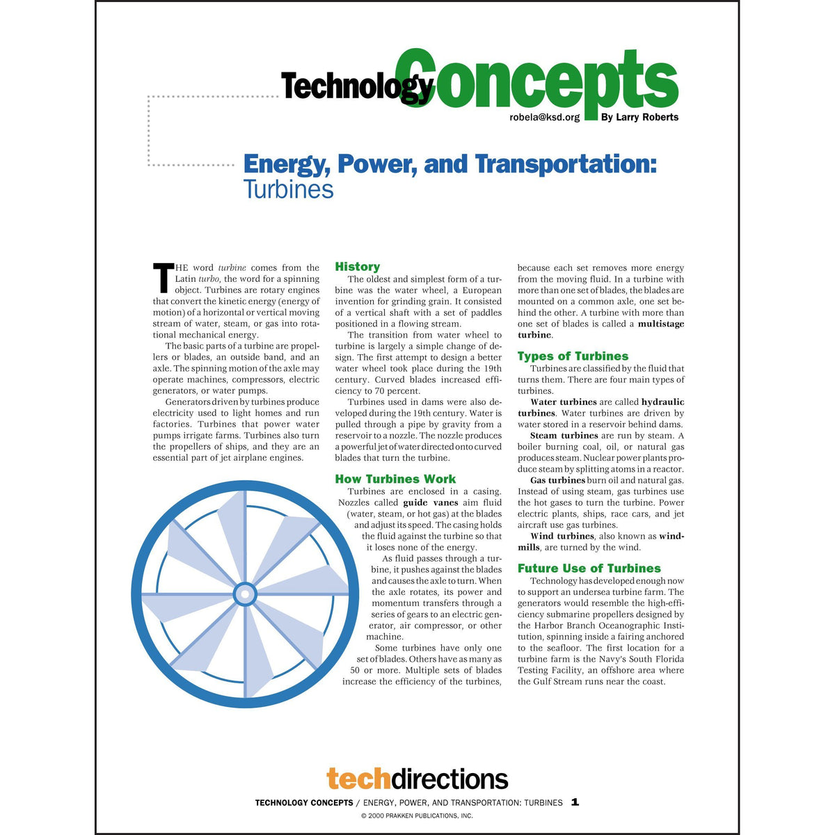 Energy, Power, and Transportation: Turbines Classroom Project pdf ...