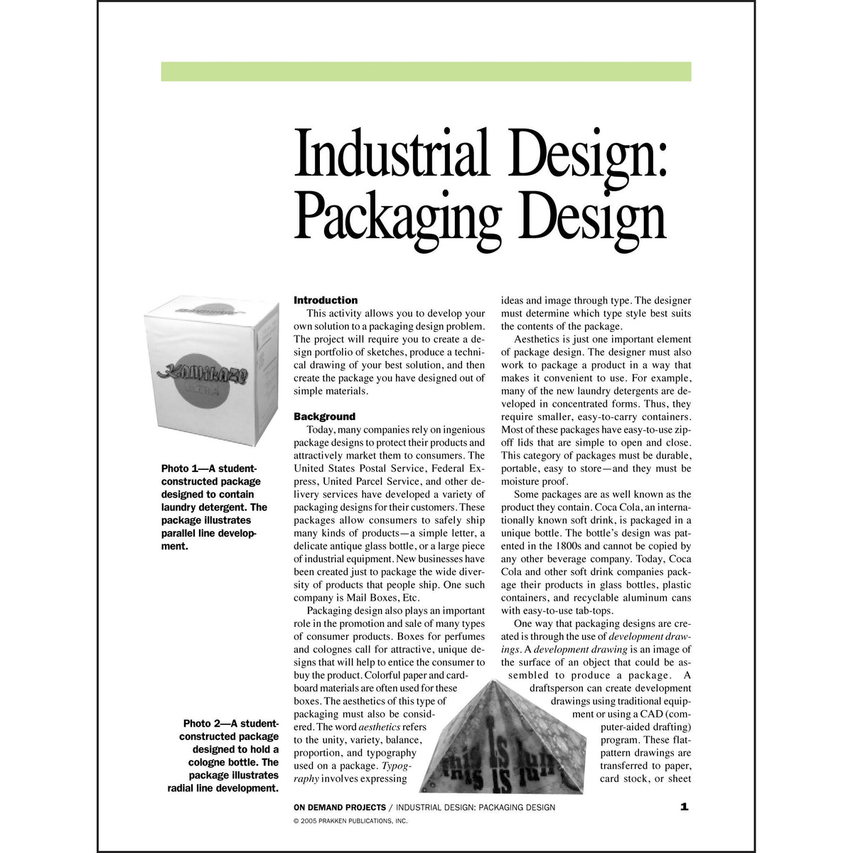 Industrial Design: Packaging Design Classroom Project pdf – Tech ...