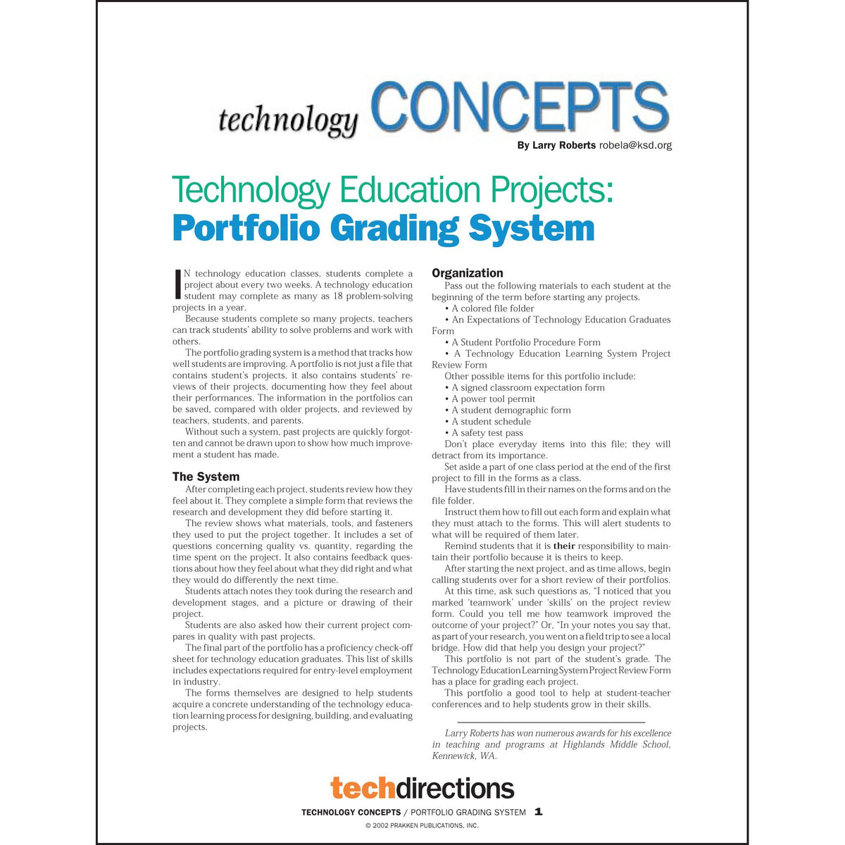 Technology Education Projects: Portfolio Grading System pdf – Tech ...